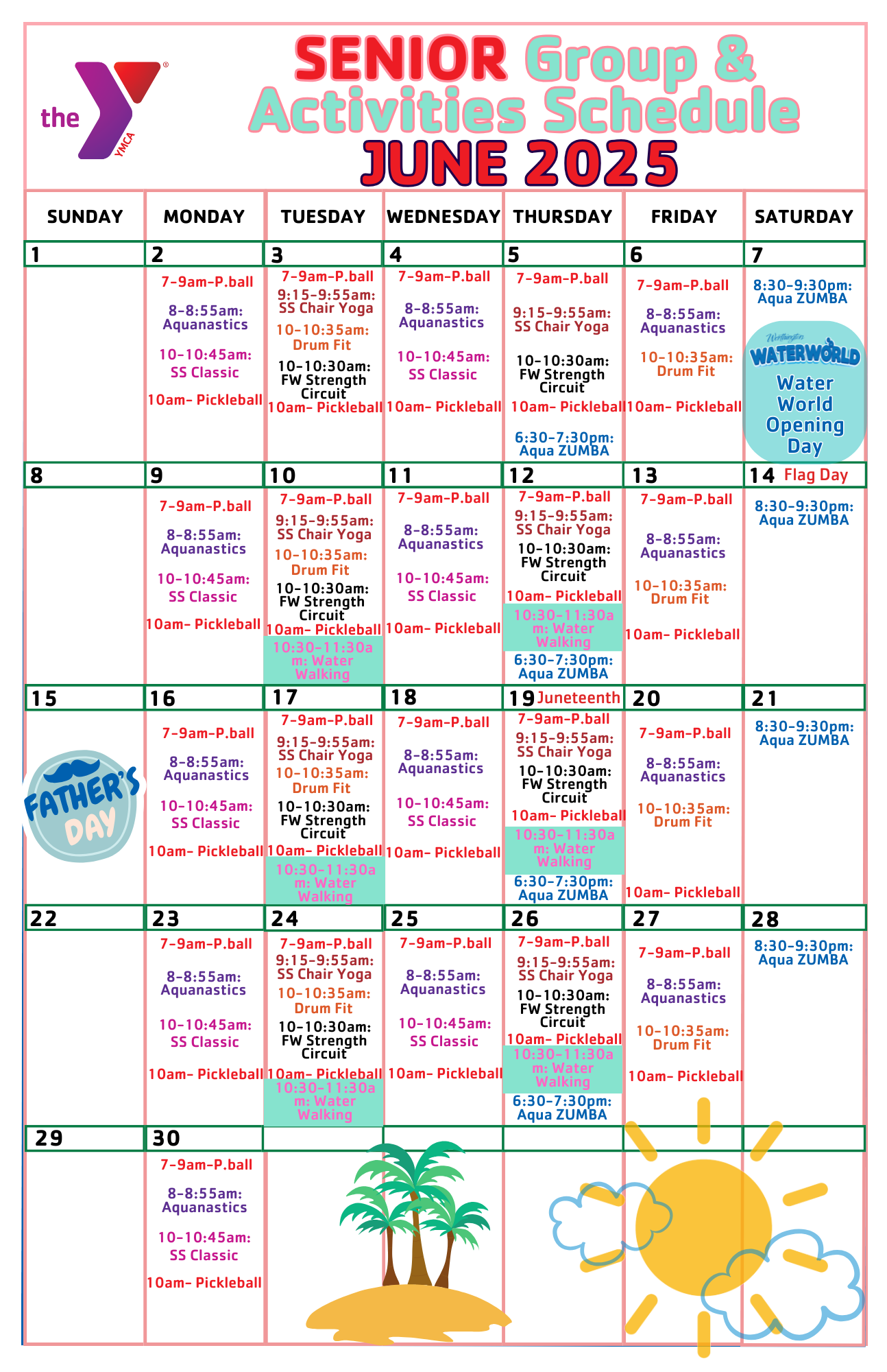 Schedules | Worthington Area YMCA